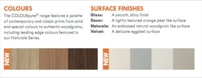 COLOURpyne: a new range of colours and authentic woodgrain designs