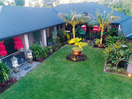 These sleek asian-influenced tiles are the ultimate in visual harmony