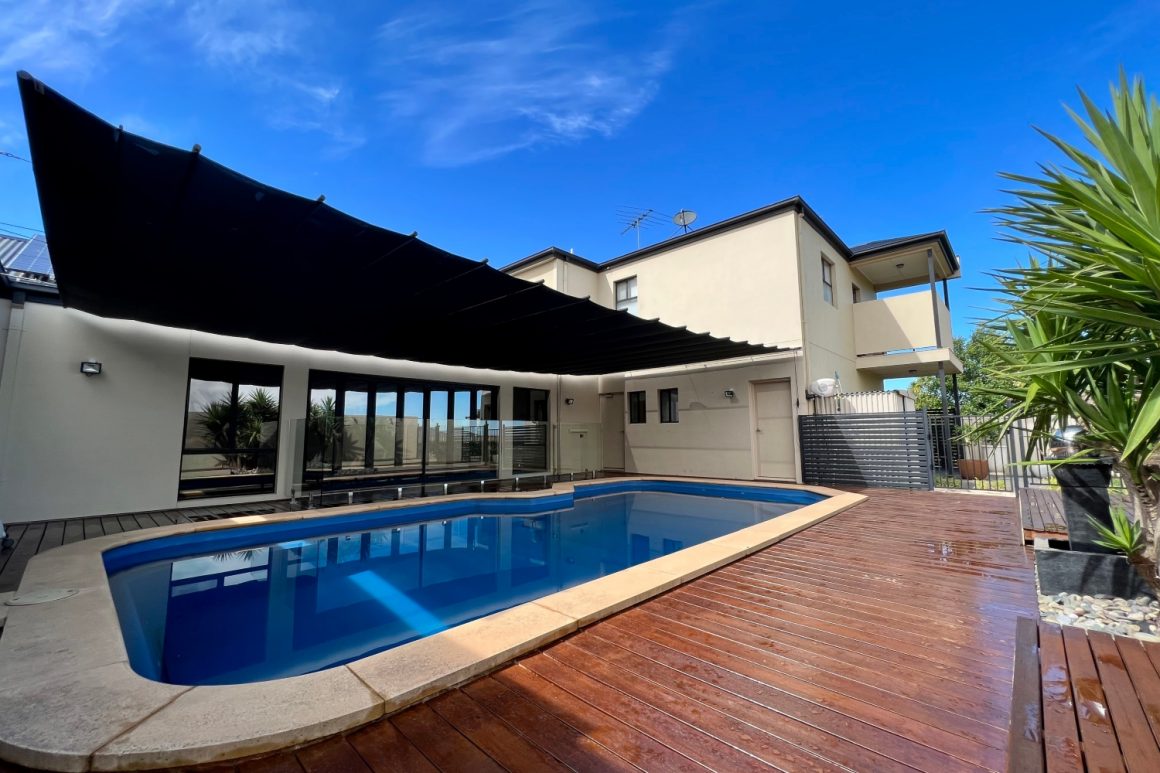Enjoy your pool even on the hottest day with a pool shade