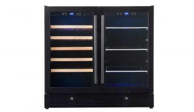 Under Bench Wine Fridge and Bar Refrigerator COMBO With Low-E Glass ...