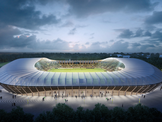 First All-Timber Stadium Design Revealed - Project | ODS