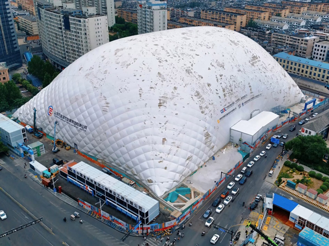Temporary Inflatable Dome Minimises Construction Pollution | ODS