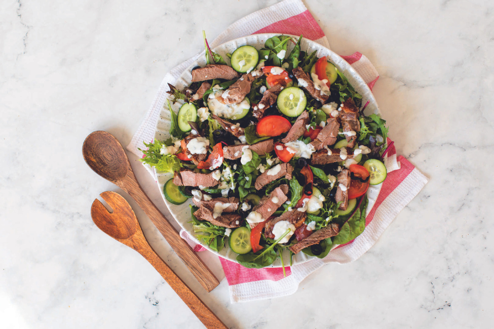Lamb Salad with Tzatziki - WellBeing Magazine