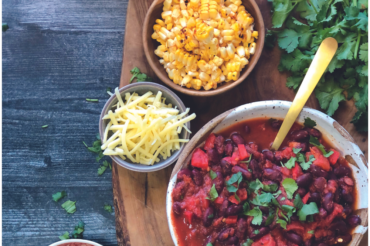 Mexican Kidney Beans with Brown Rice, Guacamole & Grilled Corn - WB